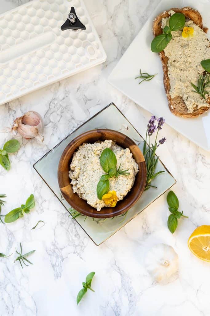 Vegan Cashew Tofu Ricotta with Fresh Basil - Seitan Beats Your Meat